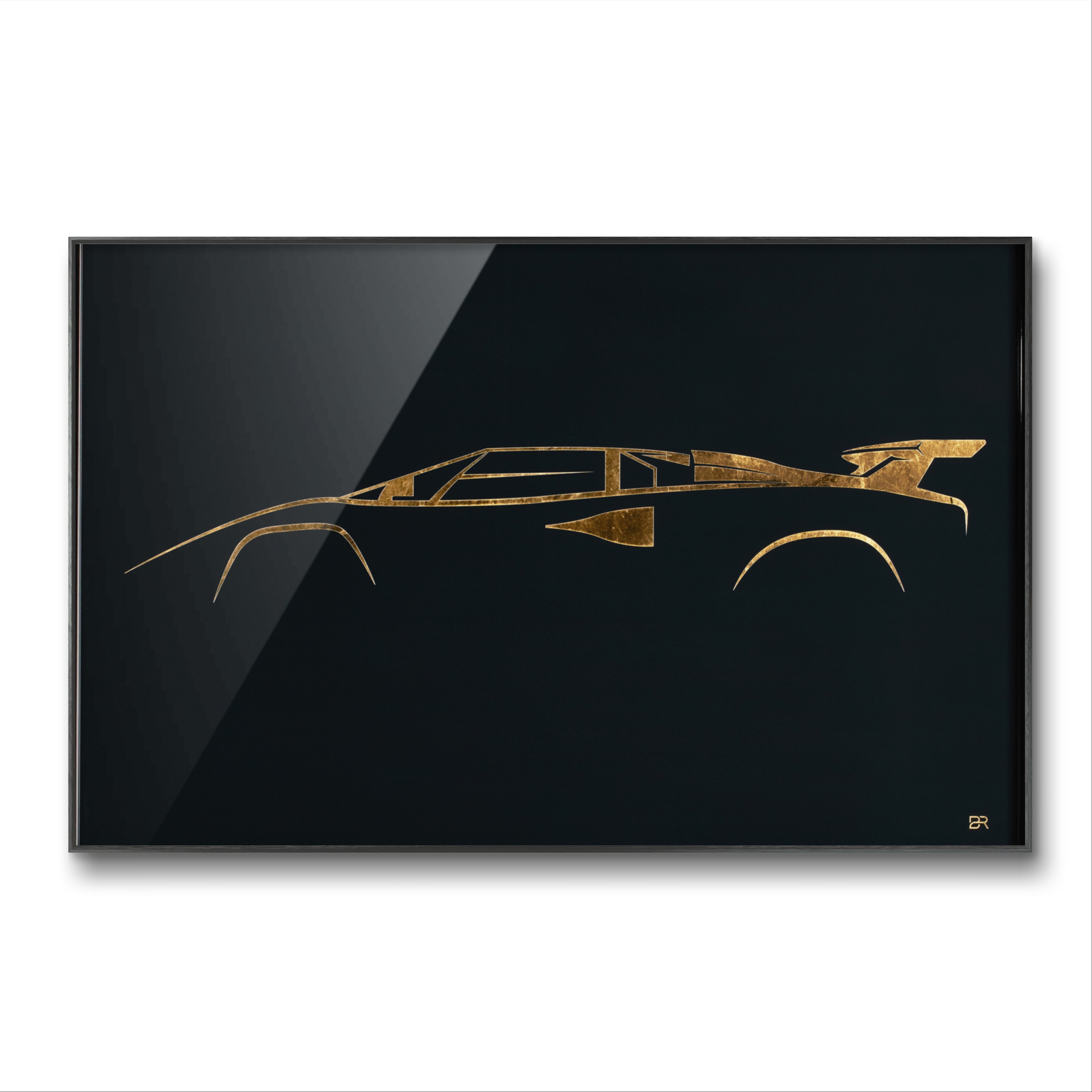 "Lamborghini Countach 5000S" - A Striking Glass Artwork